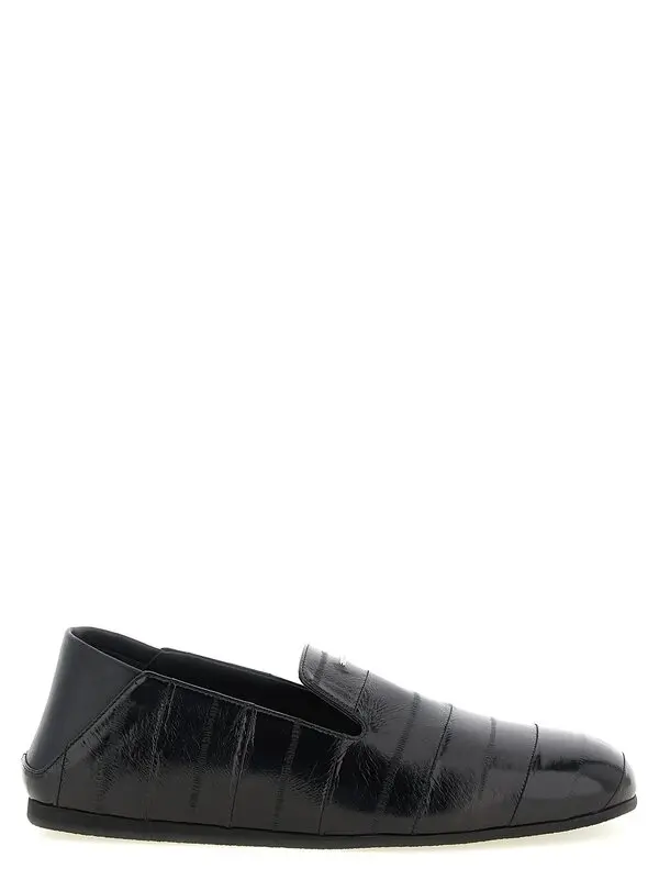 GIUSEPPE ZANOTTI Rupert 10' Eel Leather Loafers - Black