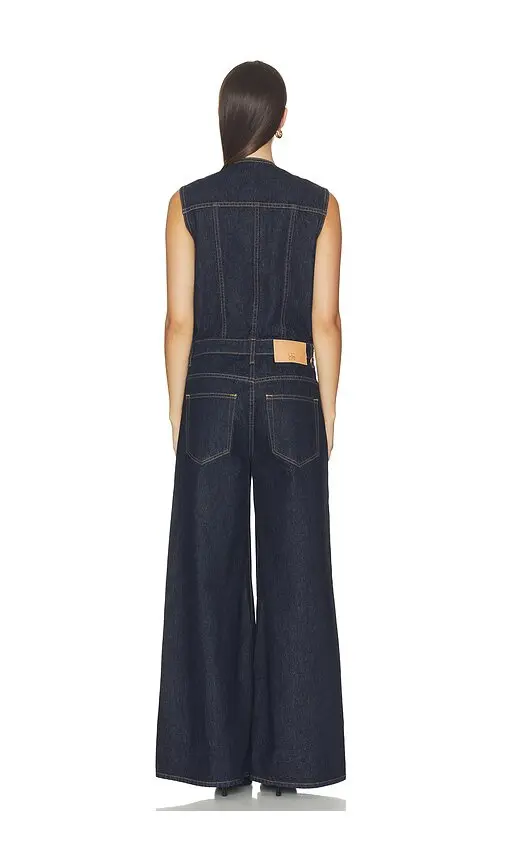 Ulla Johnson The Esme Denim Jumpsuit In Denim-dark