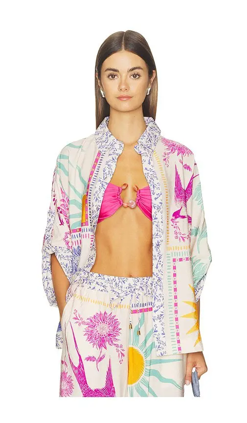 Agua Bendita Chrissy Alina Top In Multi - Multicolor