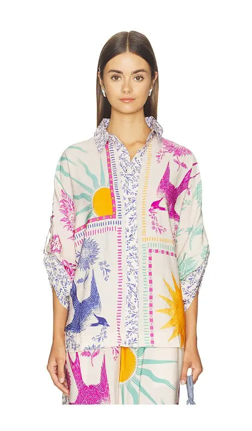 Agua Bendita Chrissy Alina Top In Multi