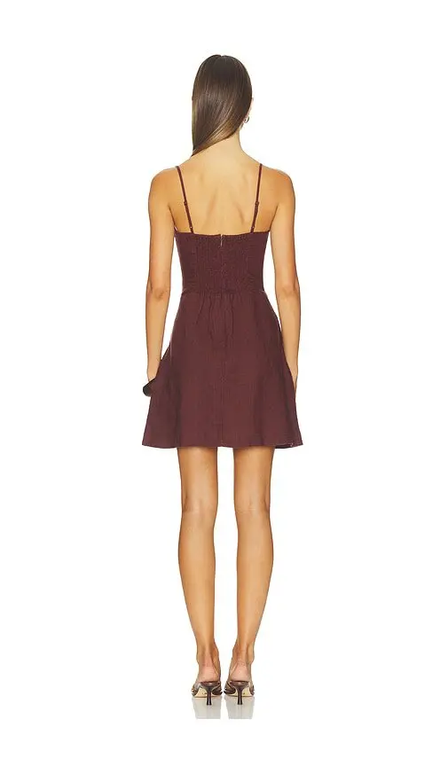 Beyond Yoga Softwash Linen Seaside Mini Dress In Brown