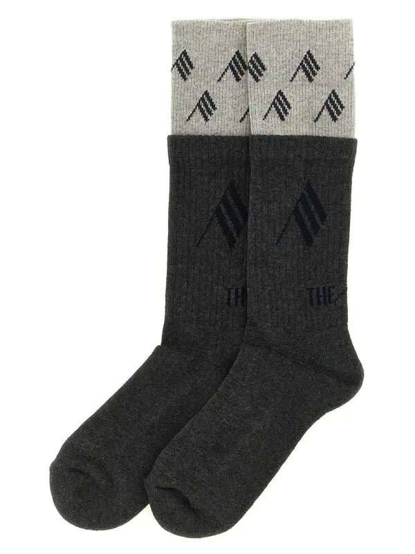 Attico Double Layer Logo Socks