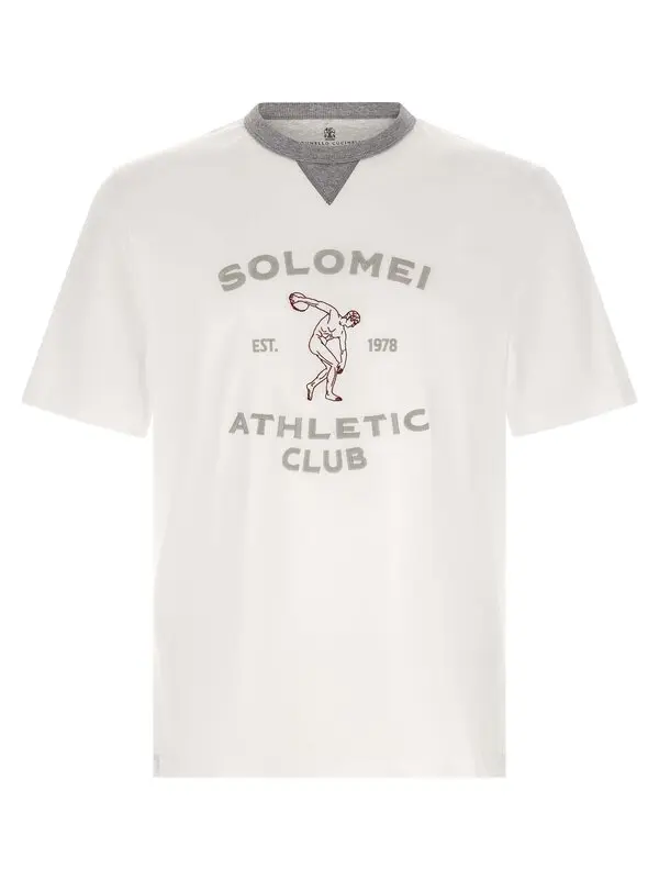 Brunello Cucinelli Solomei Athletic Club' T-shirt - White