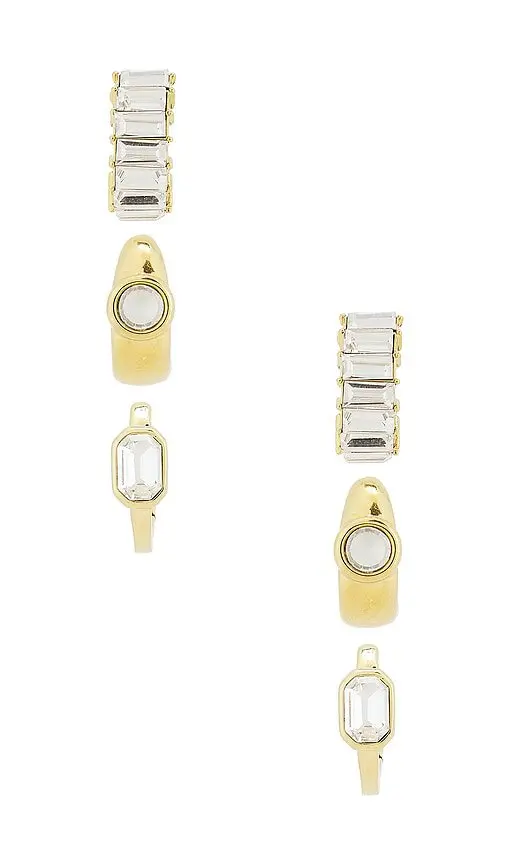Baublebar Tyra Waterproof Earring Set In Metallic Gold