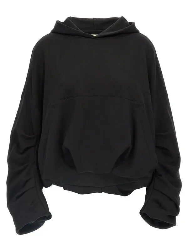 Dries Van Noten Hannett" Double-sided Cotton Hoodie - Black