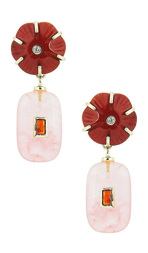 Dannijo Louis Drop Earrings - Red