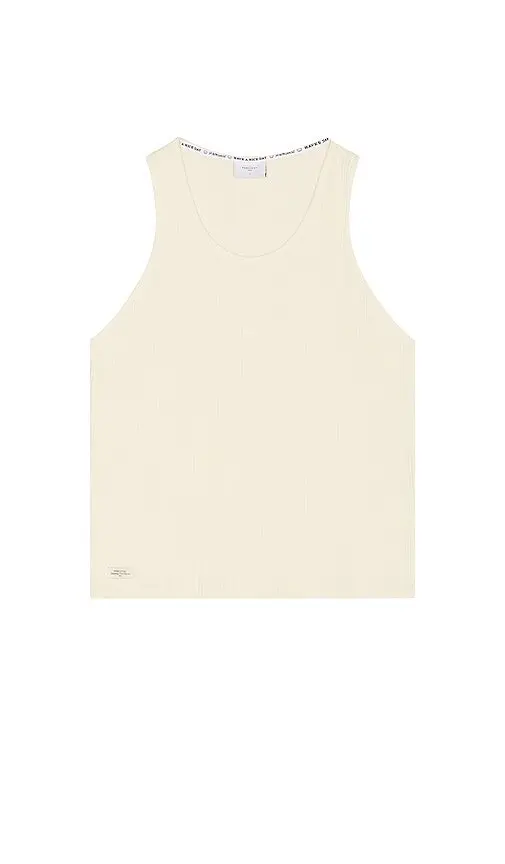 PERCIVAL Leon Ribbed Vest In Cream