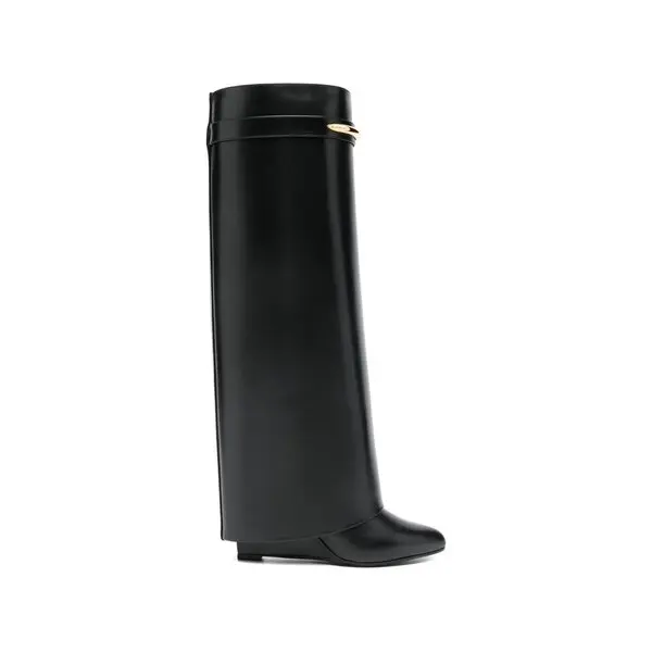 Givenchy Knee-high Wedge Heel Boots - Black