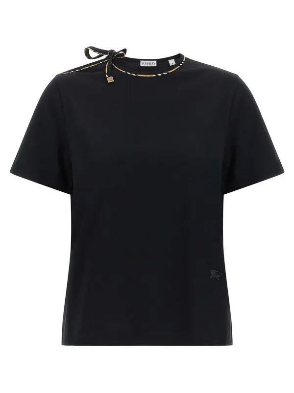 Burberry Frankie Bow" Cotton T-shirt - Black