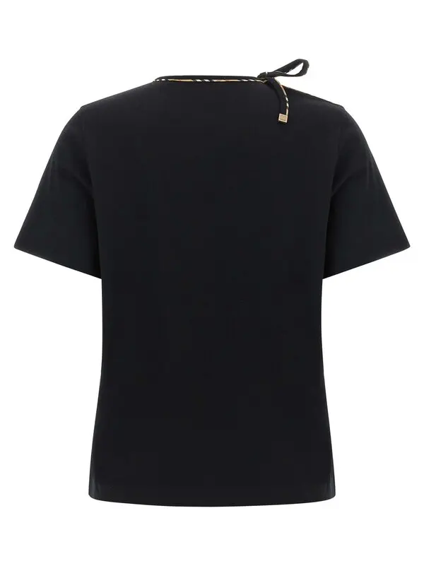Burberry Frankie Bow" Cotton T-shirt - Black