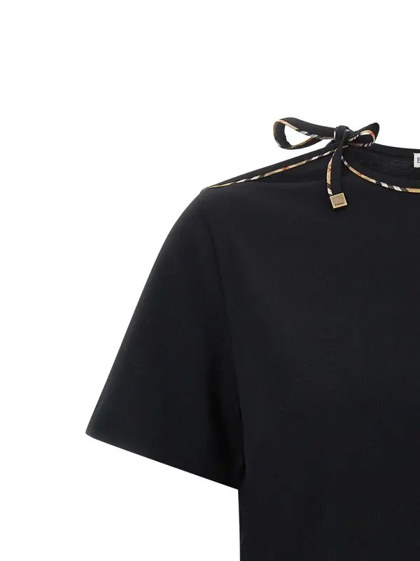 Burberry Frankie Bow" Cotton T-shirt - Black