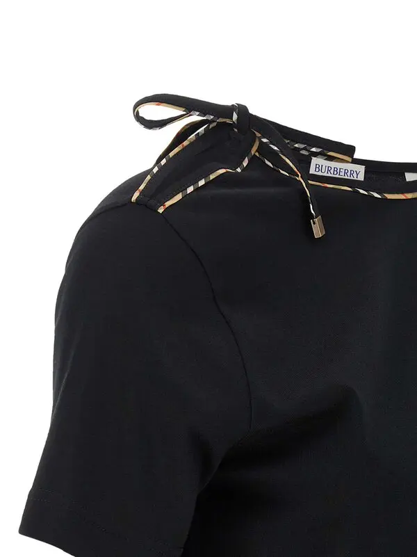 Burberry Frankie Bow" Cotton T-shirt - Black