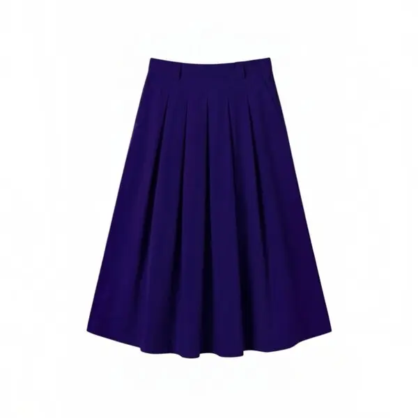 LOUCHE Alexia Recycled Cotton Midaxi Skirt Navy