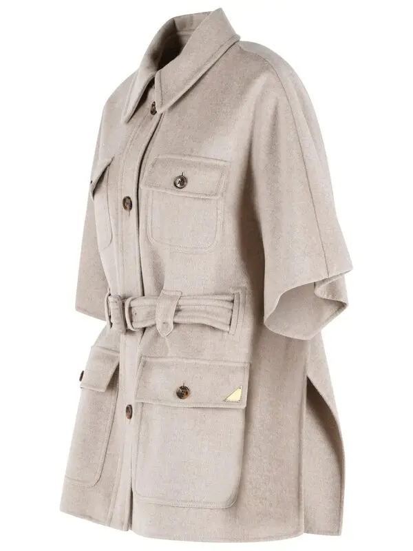 Max Mara Nettare' Beige Cashmere Cape