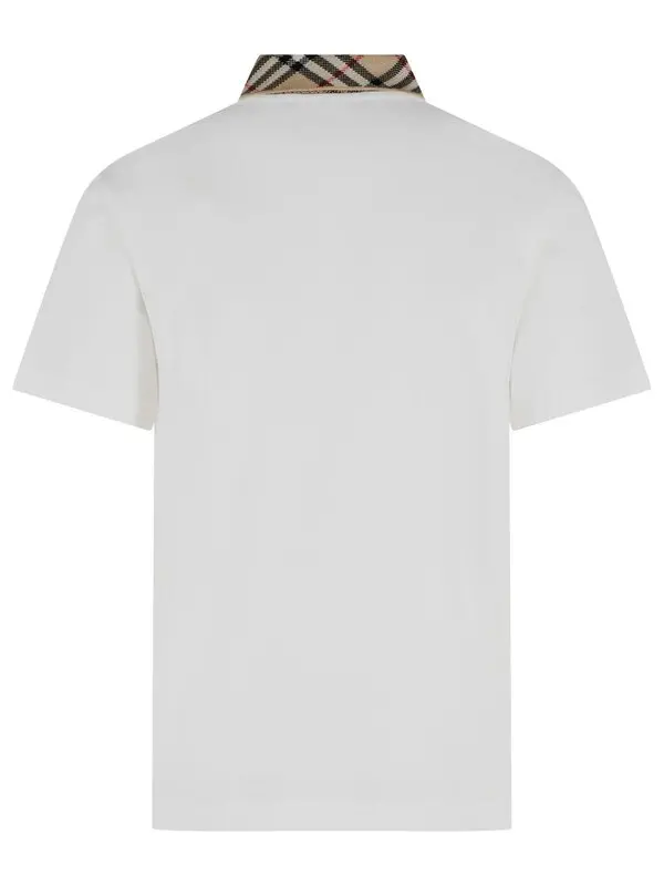 Burberry Evan' Cotton Polo Shirt - White
