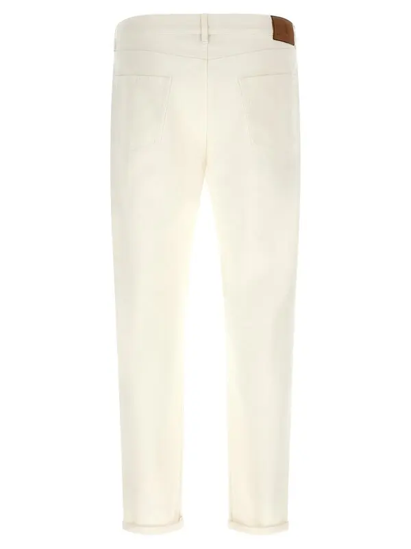 Brunello Cucinelli Logo Embroidery Jeans