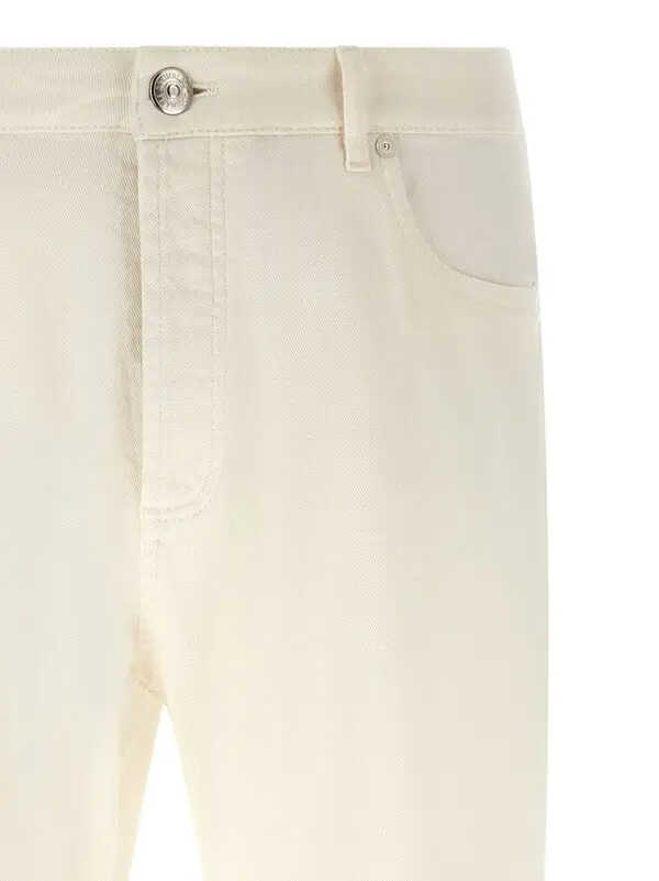 Brunello Cucinelli Logo Embroidery Jeans