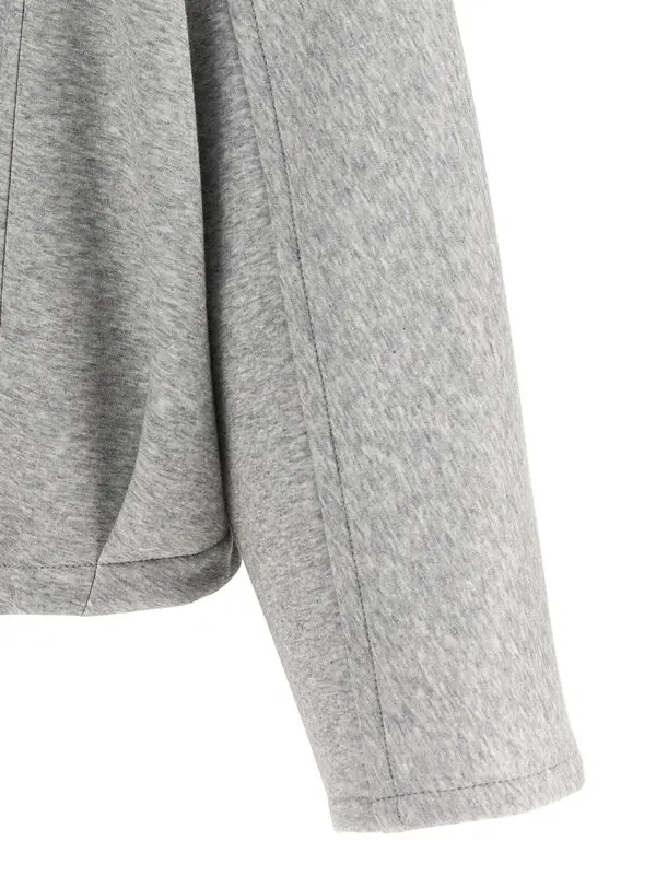 Brunello Cucinelli Shiny Zipper Pull' Cropped Hoodie