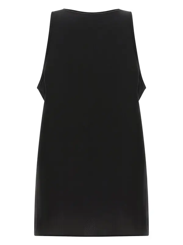 Brunello Cucinelli Monile Silk Top - Black