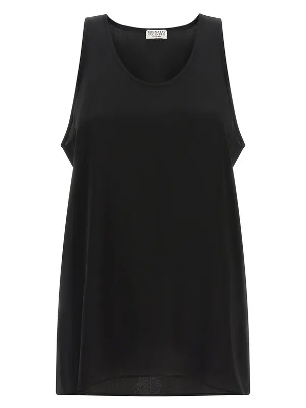 Brunello Cucinelli Monile Silk Top