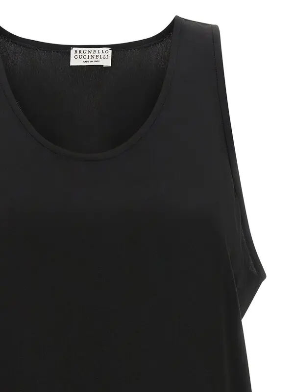 Brunello Cucinelli Monile Silk Top