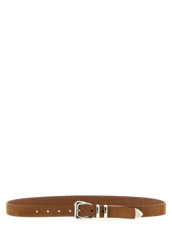 Brunello Cucinelli Metal Toe Cap Belt - Brown