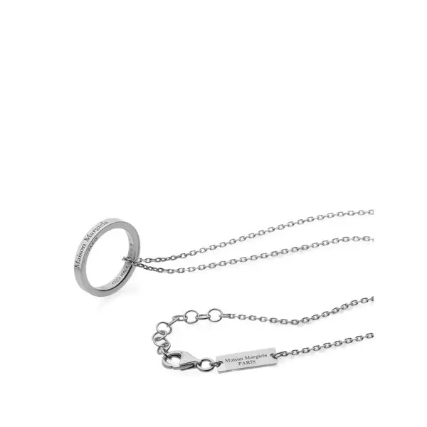 MAISON MARGIELA Logo Detail Chain Link Necklace - Silver