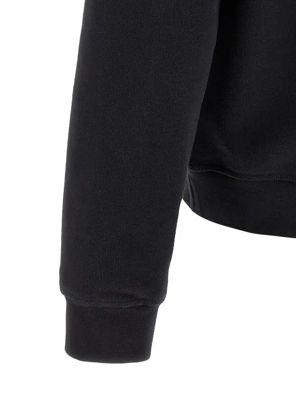 Dsquared2 Logo" Fleece Cotton Hoodie - Black