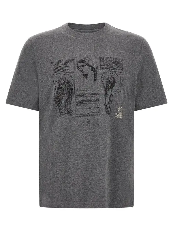 Brunello Cucinelli Partenone' T-shirt - Gray