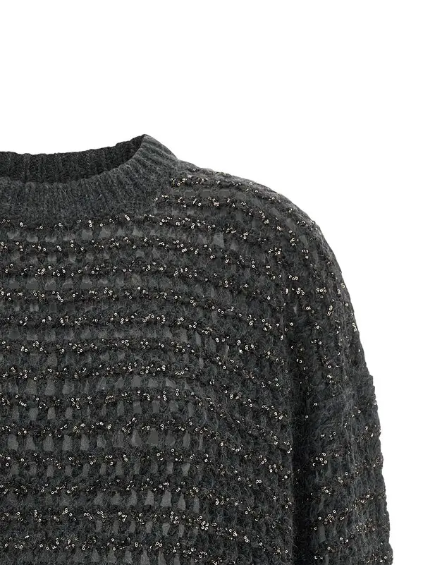 Brunello Cucinelli Dazzling Braids" Sweater