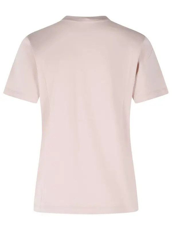 Moncler Cotton T-shirt With Logo Detail - Pink