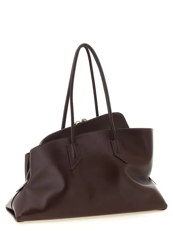 Attico La Passeggiata Medium" Smooth Calf Leather Shoulder Bag - Purple