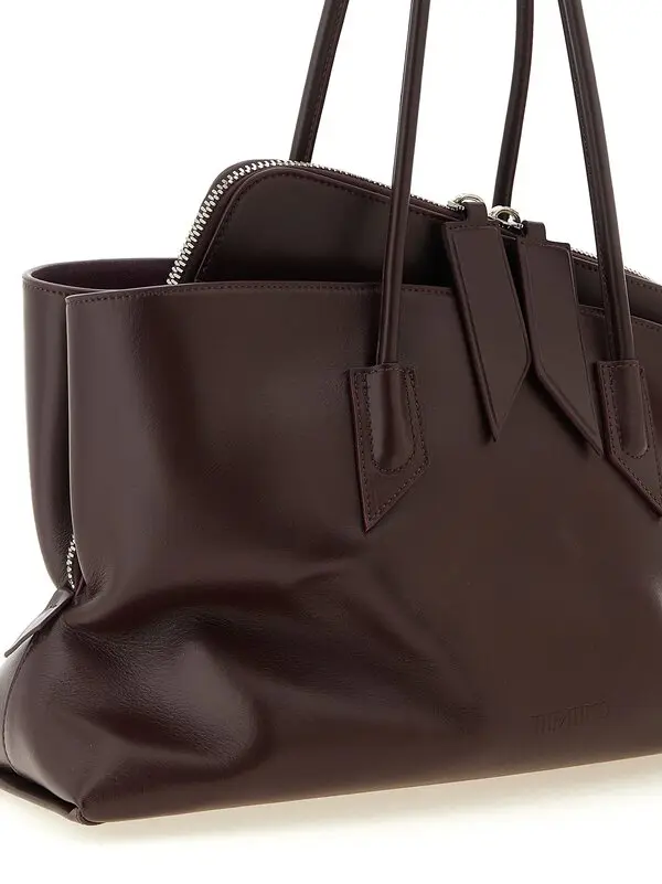 Attico La Passeggiata Medium" Smooth Calf Leather Shoulder Bag - Purple