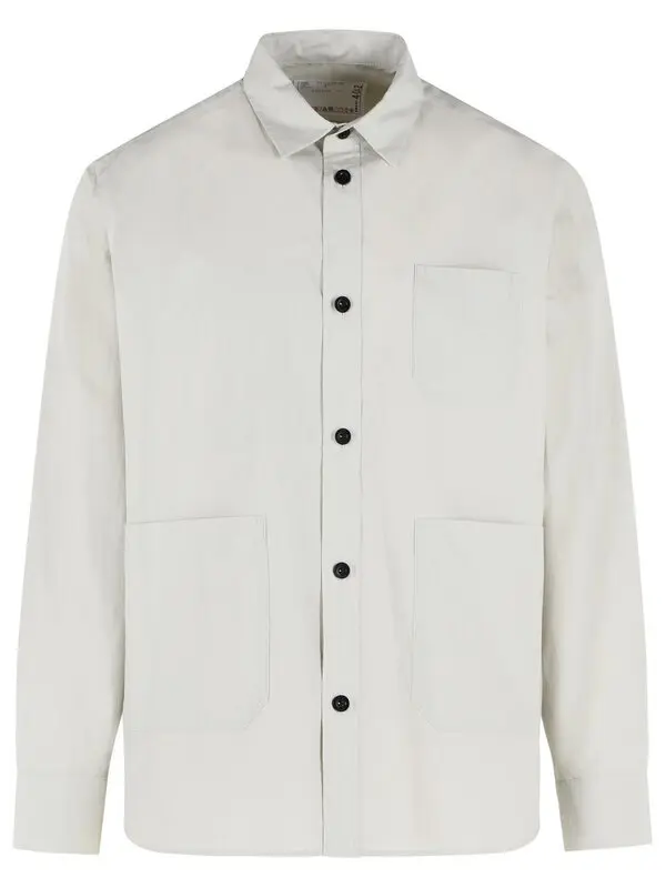 Sacai Typewriter' Light Beige Cotton Shirt