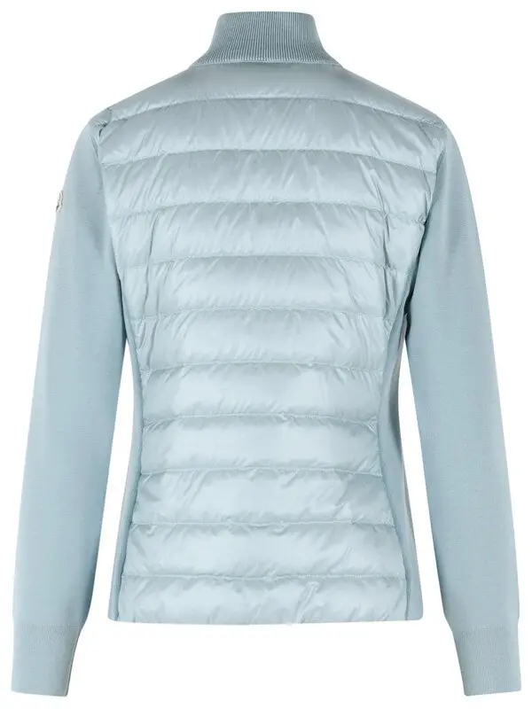 Moncler Padded Virgin Wool Cardigan With Light Zip