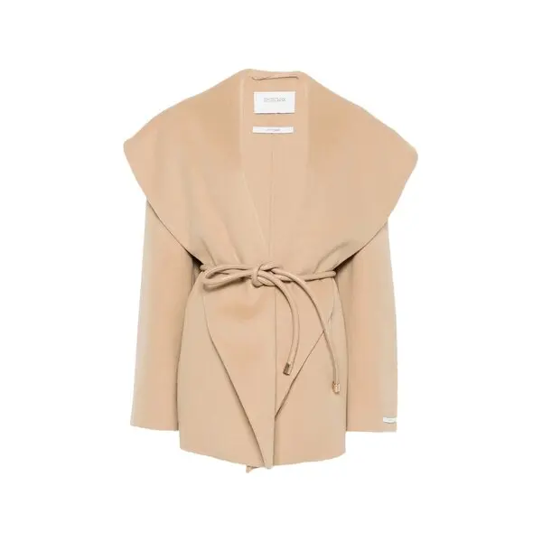 Sportmax Oversized Wool Coat - Cream