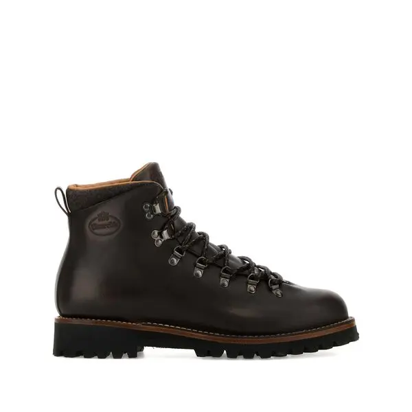 Church's Dark Leather Lace-up High Top Boots - Brown