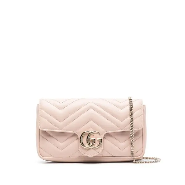 Gucci Quilted Leather Satchel Bag - Pink