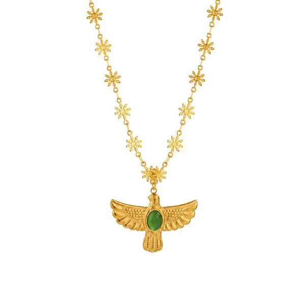 ORMIRO Soar & Shine Eagle Necklace - Gold