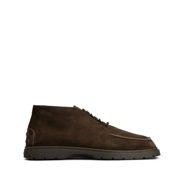 TOD'S Suede Lace-up Ankle Boots - Brown
