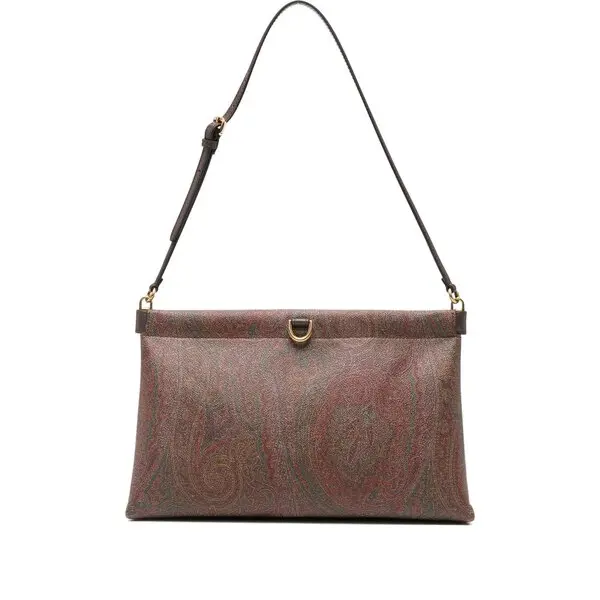Etro Paisley Pattern Shoulder Bag - Brown