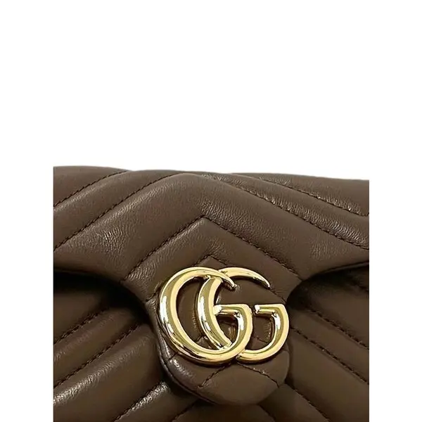 Gucci Matelassé Shoulder Bag - Brown