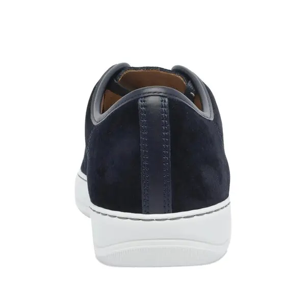LANVIN Suede And Leather Low-top Sneakers - Blue