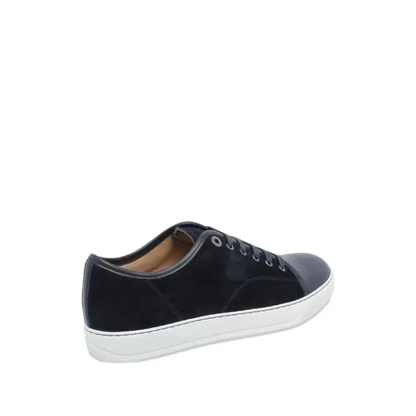 LANVIN Suede And Leather Low-top Sneakers - Blue
