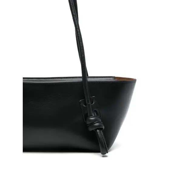 Hereu Leather Shoulder Bag - Black