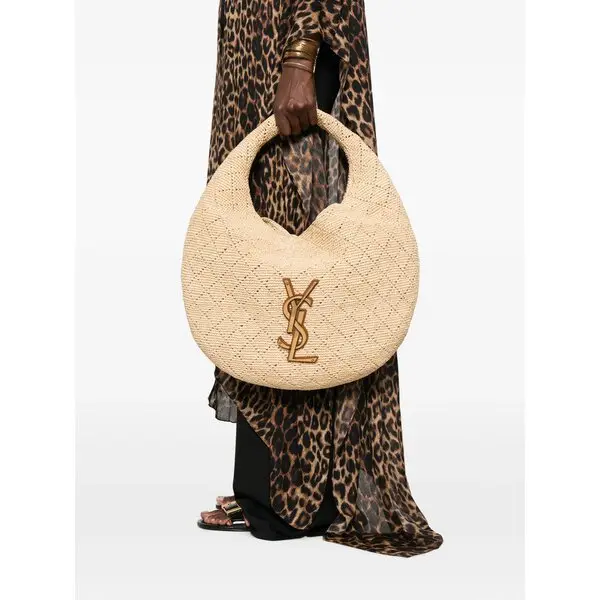 Saint Laurent Neutrals Tote Bags