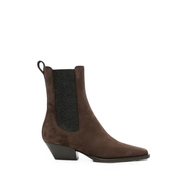 Brunello Cucinelli Suede Chelsea Boots - Brown