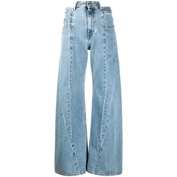 MAISON MARGIELA Cotton-denim Wide-leg Jeans - Blue