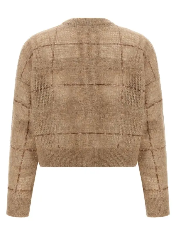 Brunello Cucinelli Sequin Check Sweater