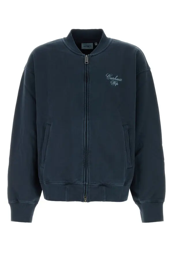 Carhartt Work In Progress Navy Cotton Longhand Bomber
